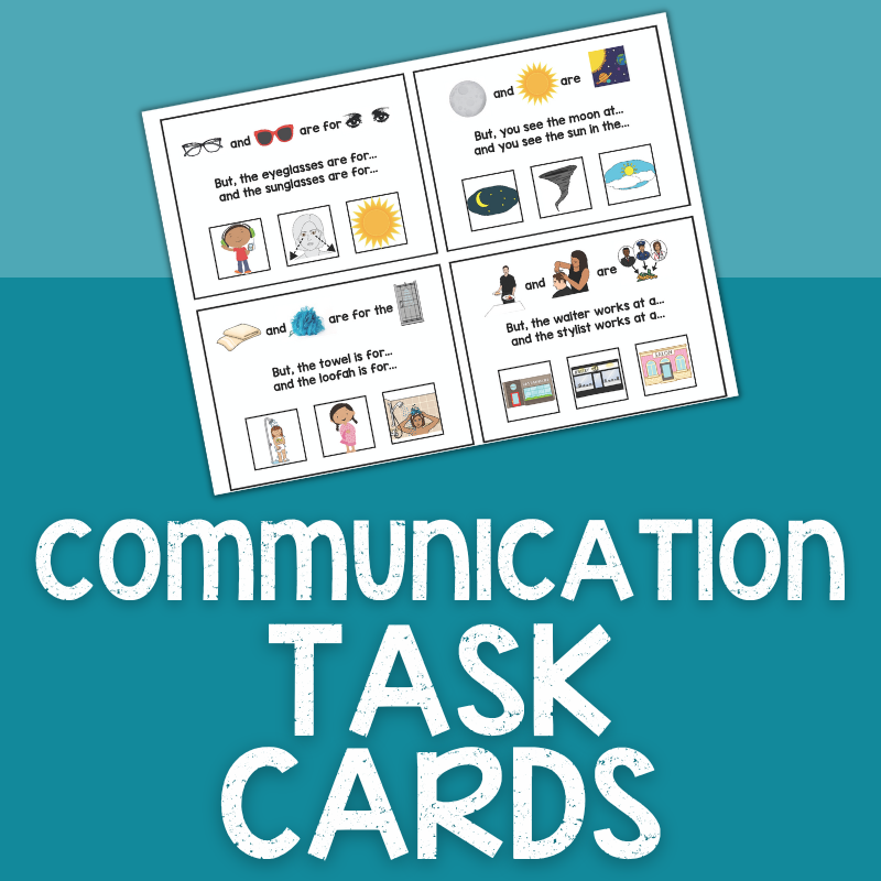 Communication Task Cards – The Autism Helper