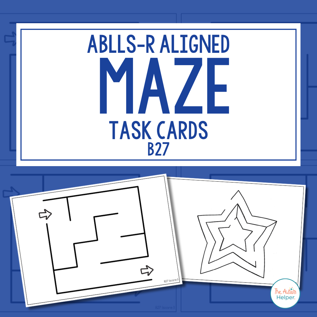 Maze Task Cards [ABLLS-R Aligned B27] – The Autism Helper