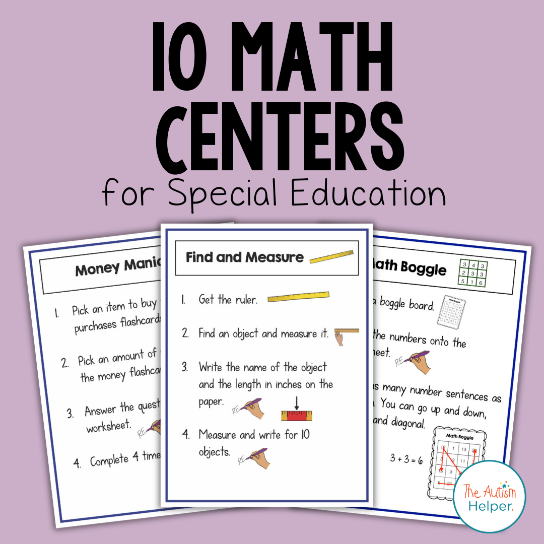 10 Math Centers for Special Education – The Autism Helper