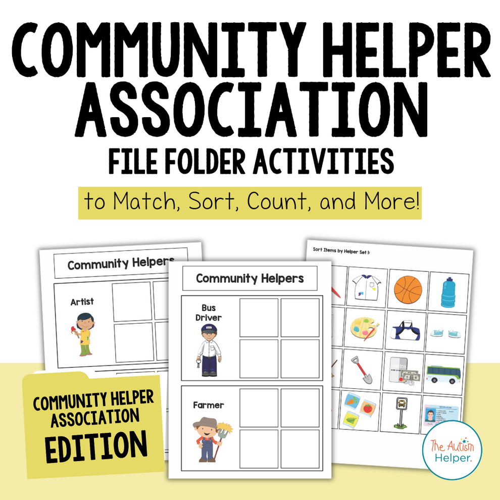 Community Helper Association File Folder Activities – The Autism Helper
