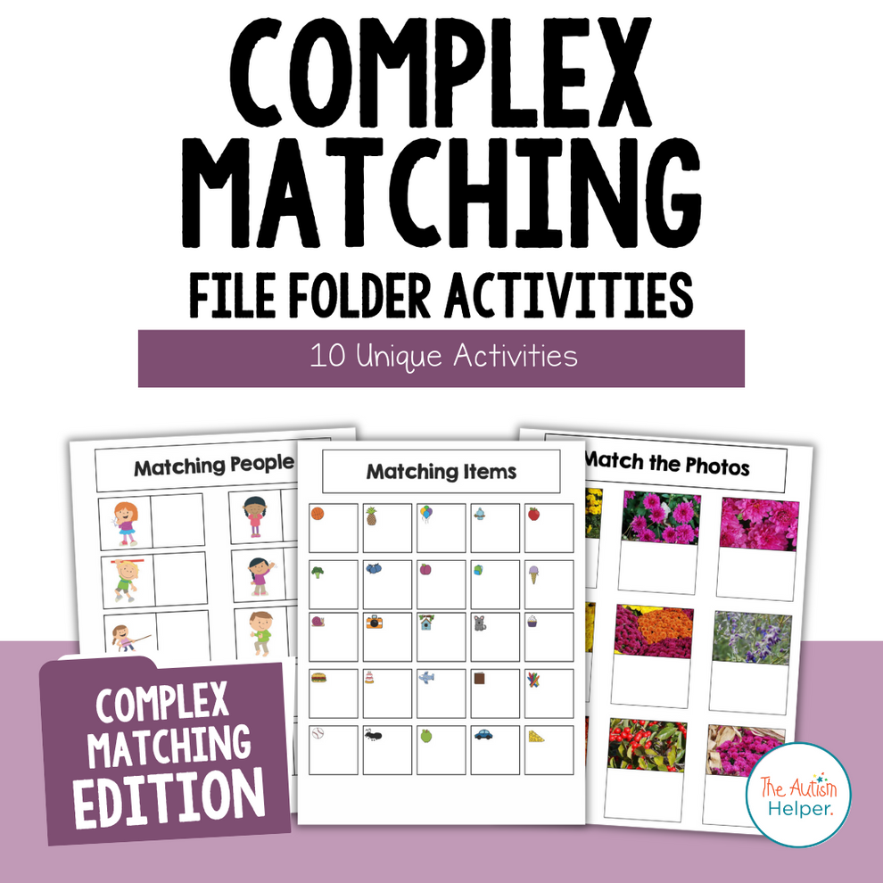 Complex Matching File Folder Activities – The Autism Helper