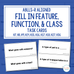 Fill In Feature, Function, and Class Task Cards [ABLLS-R Aligned to H ...