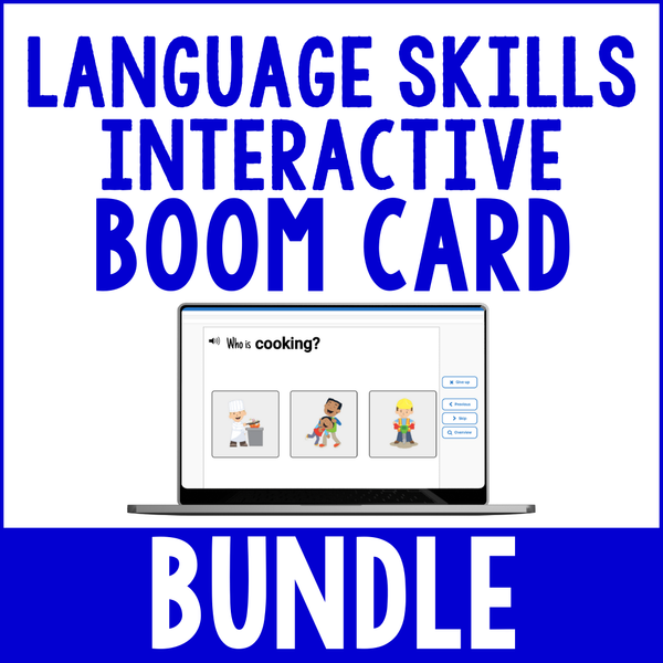 Language Skills Interactive Boom Card BUNDLE – The Autism Helper