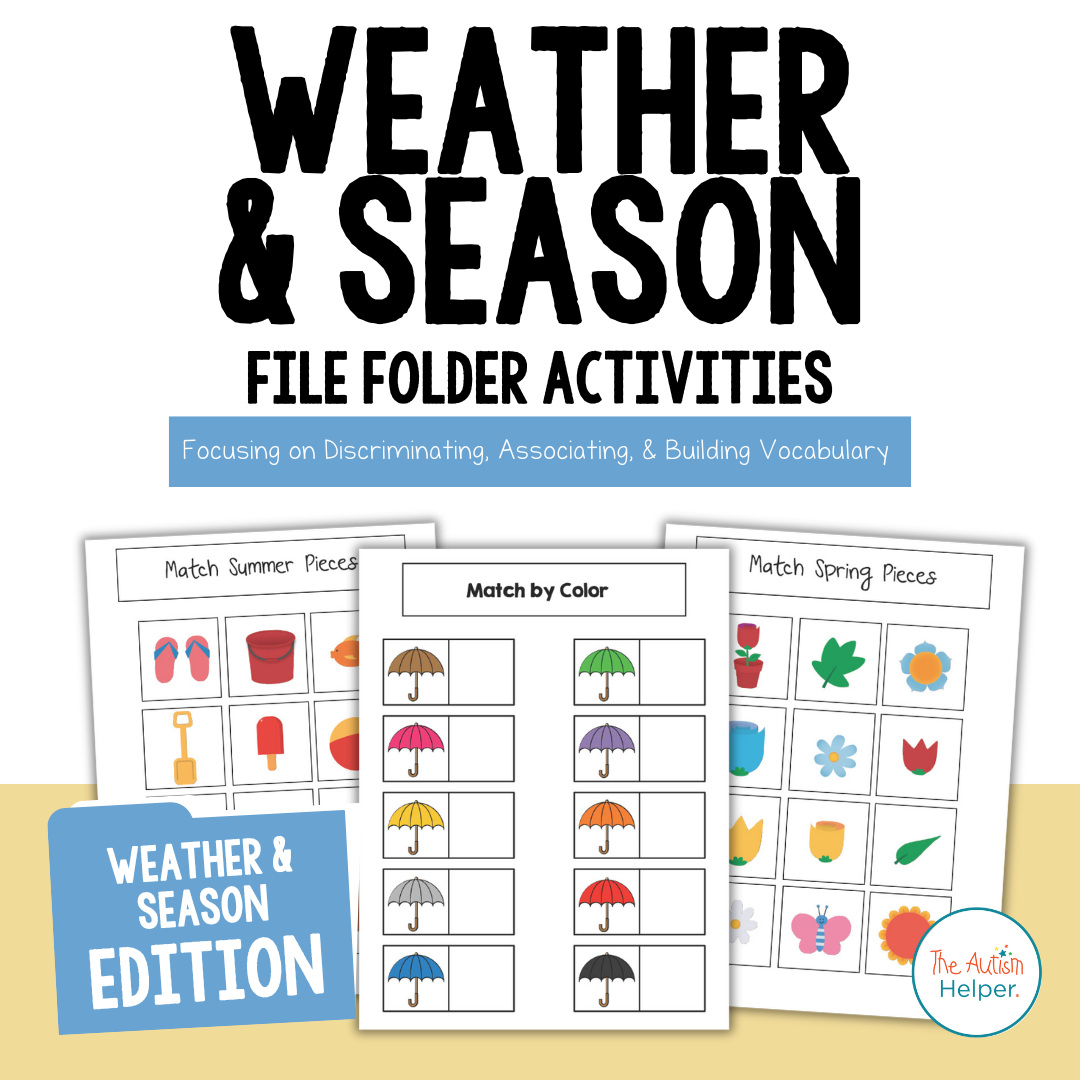 Weather & Season File Folder Activities – The Autism Helper