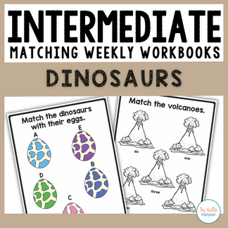 Intermediate Matching Weekly Workbooks - Dinosaurs – The Autism Helper