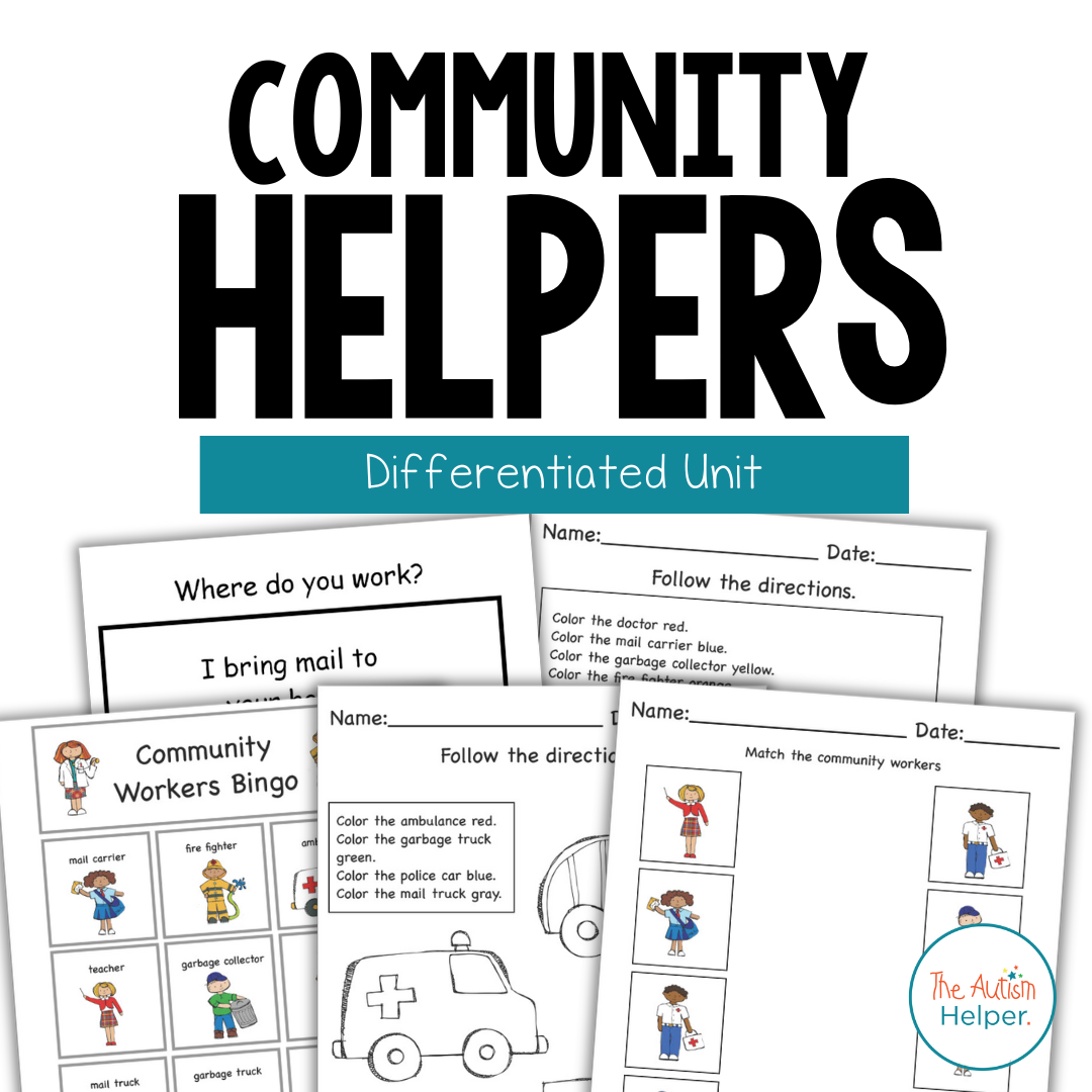 Community Helpers Differentiated Unit – The Autism Helper