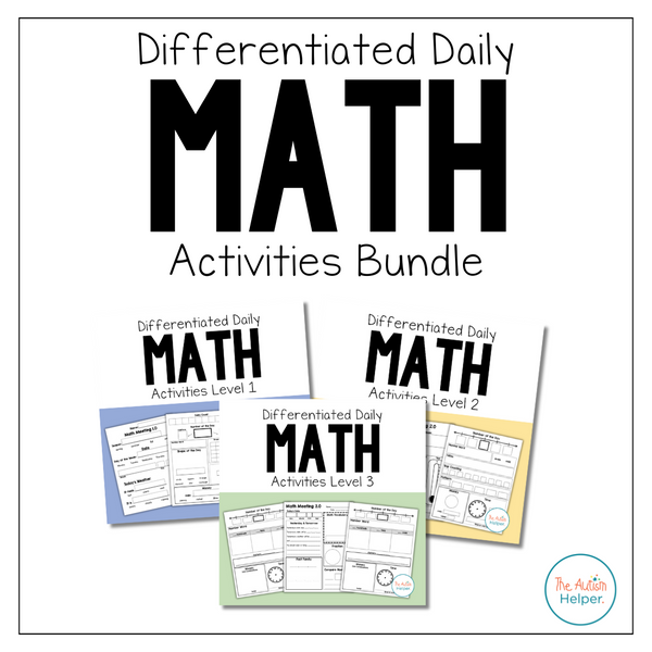 Differentiated Daily Math Activities BUNDLE – The Autism Helper