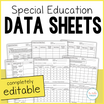 Editable Special Education Data Sheets – The Autism Helper
