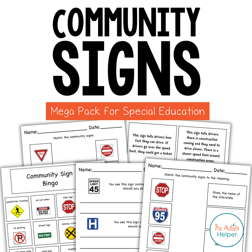 Community Signs Mega Pack for Special Education – The Autism Helper