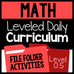 Level 0.5 Math Leveled Daily Curriculum FILE FOLDER ACTIVITIES – The ...