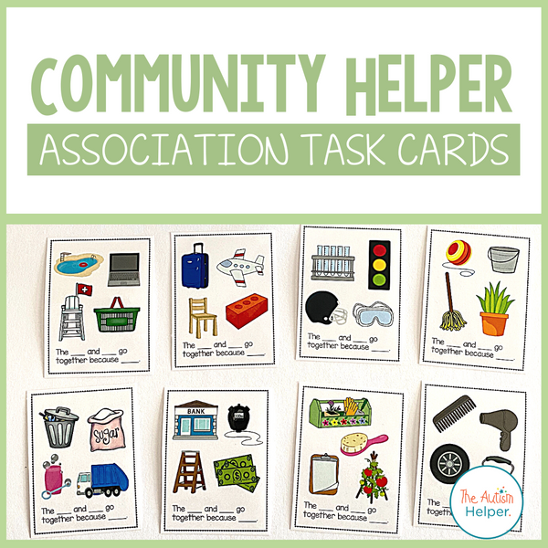 Community Helper Association Task Cards – The Autism Helper