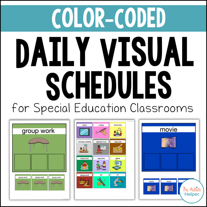 Color Coded Daily Visual Schedule – The Autism Helper