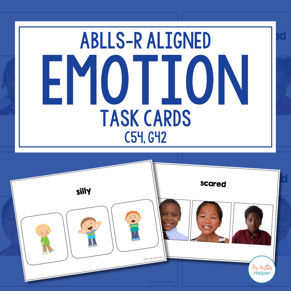 Emotion Task Cards [ABLLS-R Aligned C54, G42] – The Autism Helper