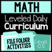 Level 0.5 Math Leveled Daily Curriculum FILE FOLDER ACTIVITIES – The ...