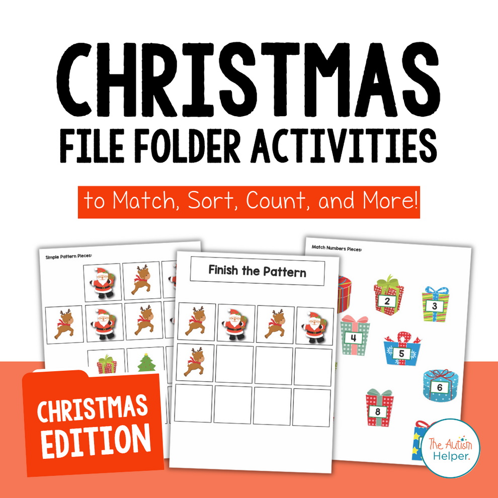 Christmas File Folder Activities – The Autism Helper