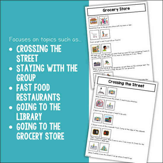 Visual Social Stories: Community Set 1 – The Autism Helper