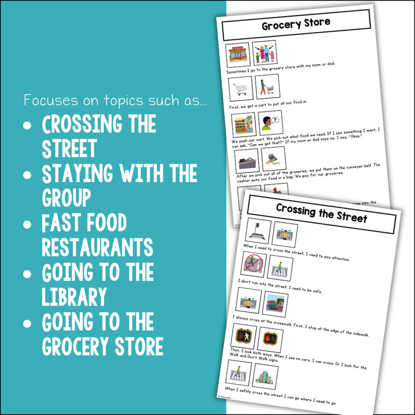 Visual Social Stories - Community Set 1 – The Autism Helper