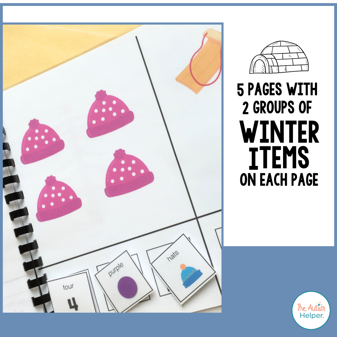 Count, Color, & Name Wh-Question Adapted Book - WINTER – The Autism Helper