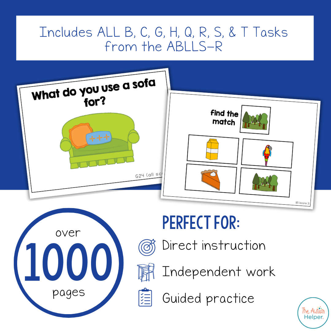 ABLLS-R Aligned Task Card MEGA BUNDLE – The Autism Helper