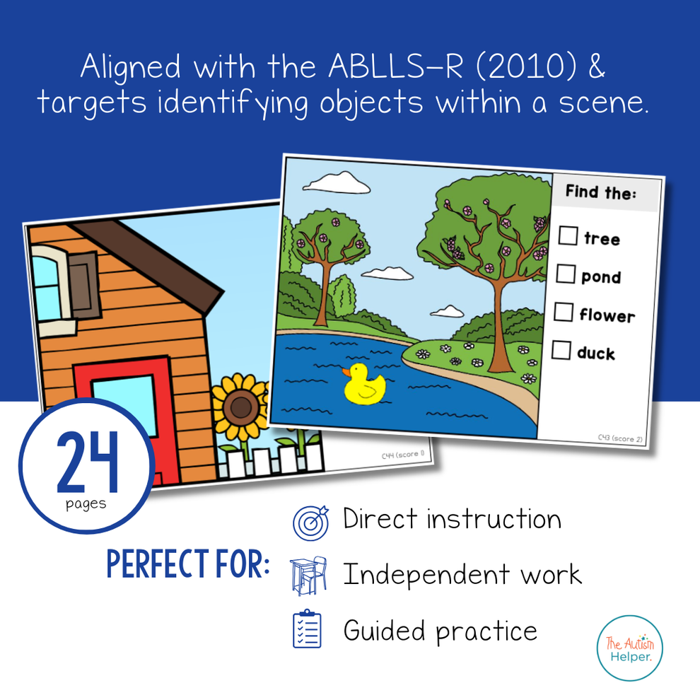 Find Objects in a Scene Task Cards [ABLLS-R Aligned C43, C44] – The ...