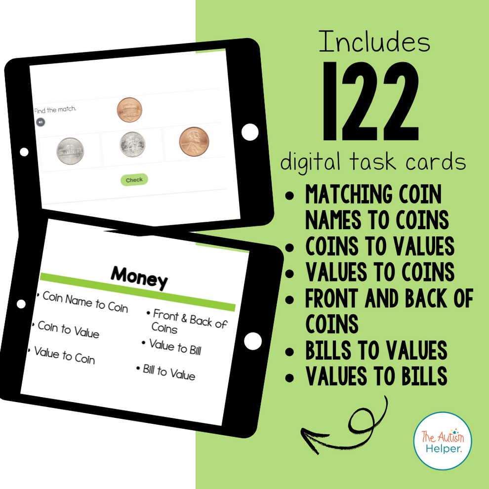 Money Digital Task Cards – The Autism Helper