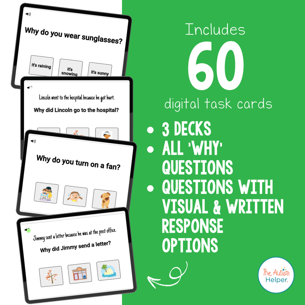 Why Question Interactive Boom Cards – The Autism Helper