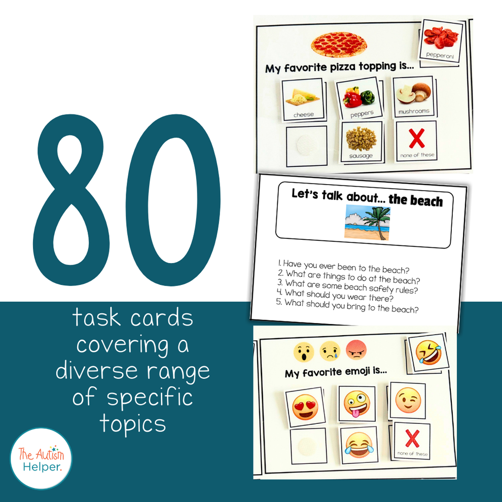 Visual Conversation Starters (with Visual Choices) – The Autism Helper