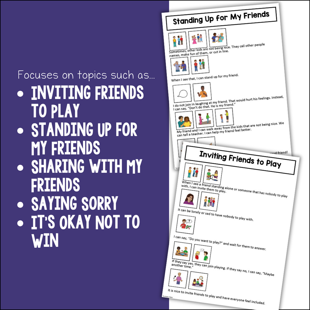 Visual Social Stories - Friendship Set – The Autism Helper