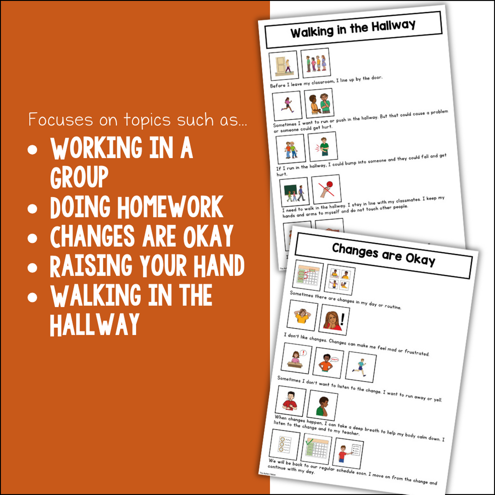 Visual Social Stories: School Behaviors Set 2 – The Autism Helper