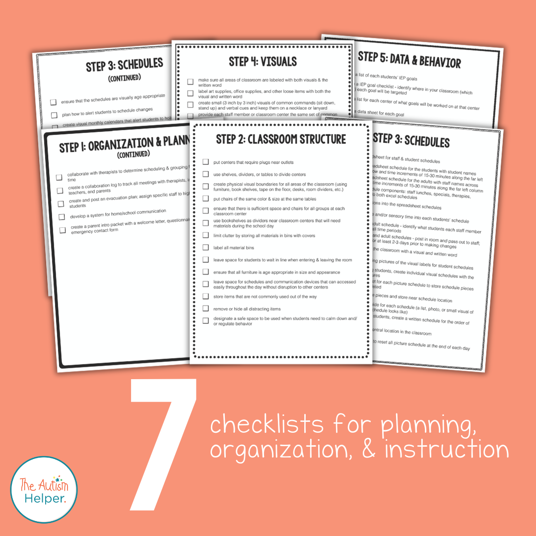Special Education Classroom Setup Checklists – The Autism Helper