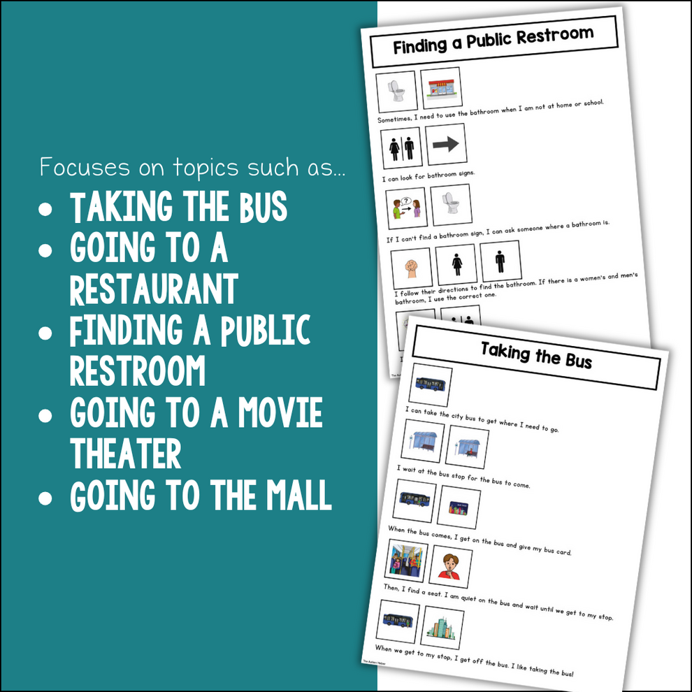Visual Social Stories - Community Set 2 – The Autism Helper