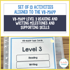 VB-MAPP Task Cards: Reading and Writing Level 3 – The Autism Helper
