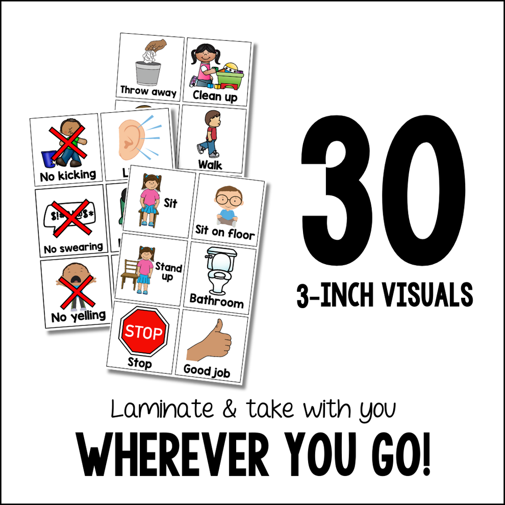 Visuals for Necklace or Lanyard – The Autism Helper