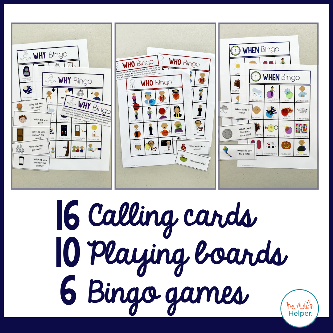 Wh- Question Bingo – The Autism Helper