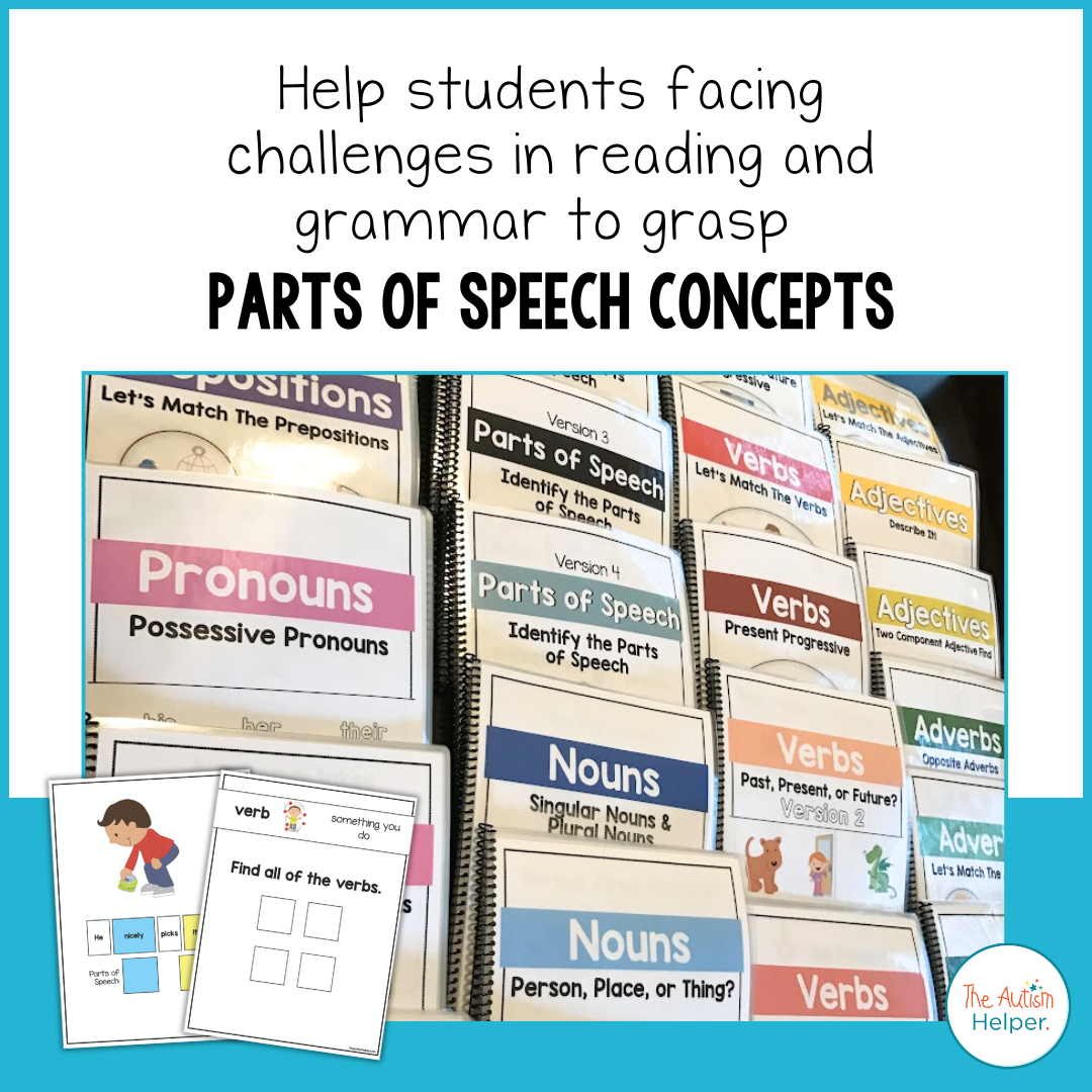 Parts of Speech BUNDLE Adapted Book Series – The Autism Helper