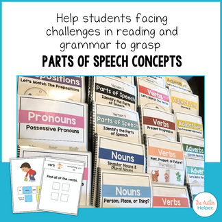 Parts of Speech BUNDLE Adapted Book Series – The Autism Helper