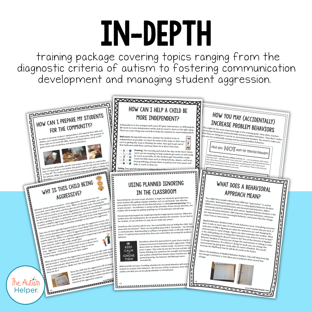 Paraprofessional Training Manual – The Autism Helper