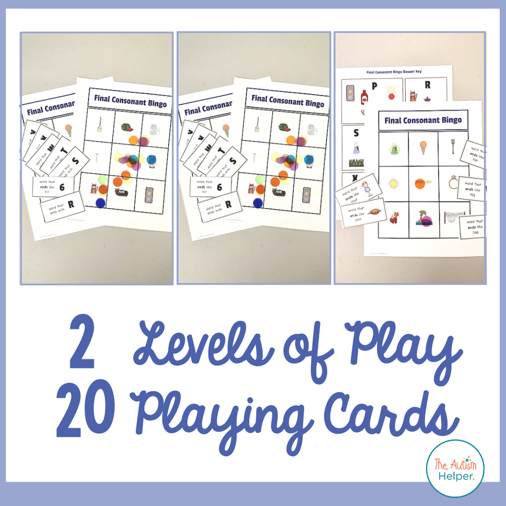 Final Consonant Bingo – The Autism Helper