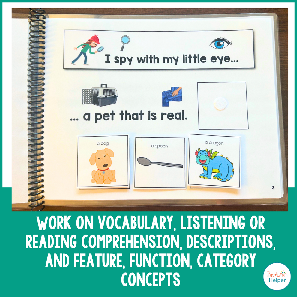 I Spy - Real & Make Believe Adapted Book – The Autism Helper