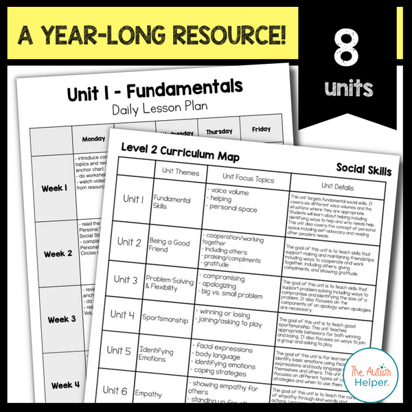 Social Skills Leveled Daily Curriculum {LEVEL 2} – The Autism Helper
