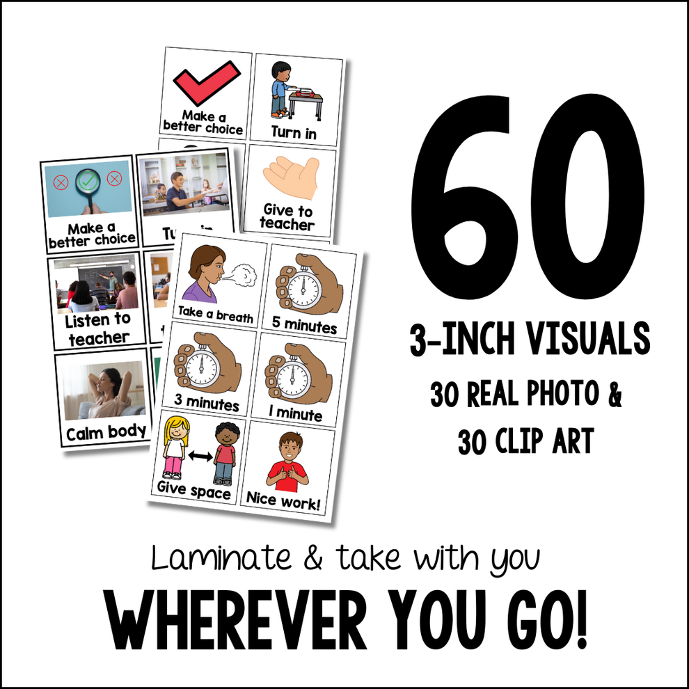 Visuals for Necklace or Lanyard Set 2 – The Autism Helper