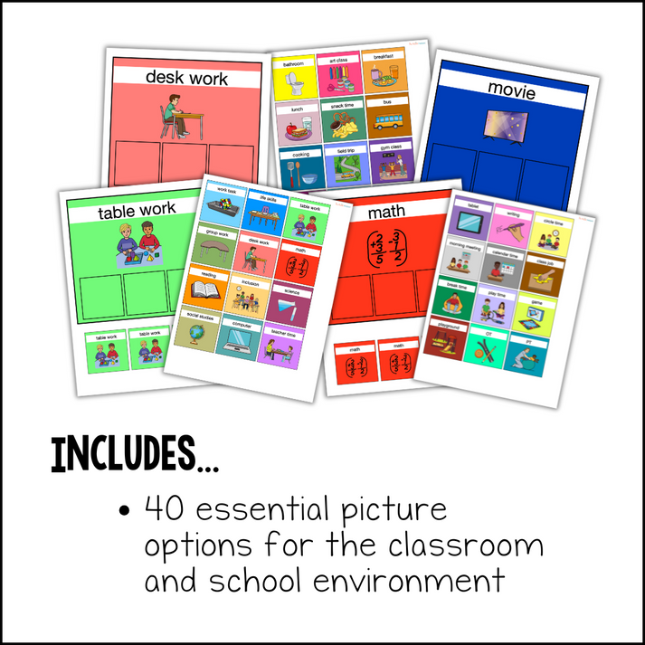 Color Coded Daily Visual Schedule – The Autism Helper