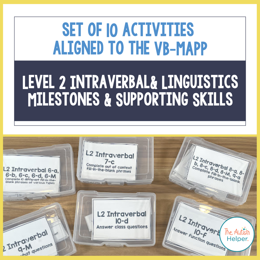 VB-MAPP Task Cards: Intraverbal and Linguistics Level 2 – The Autism Helper