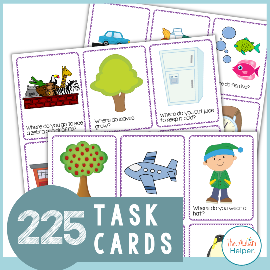 Wh-Question Task Card Set – The Autism Helper