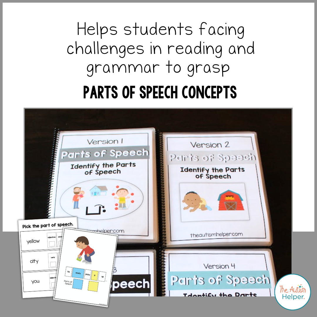 Parts of Speech Mix Up Adapted Book Series – The Autism Helper