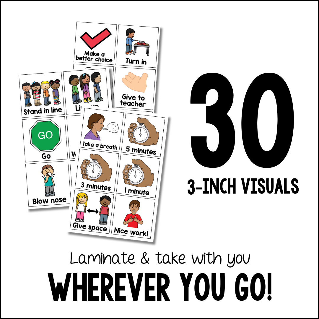 Visuals for Necklace or Lanyard Set 2 – The Autism Helper