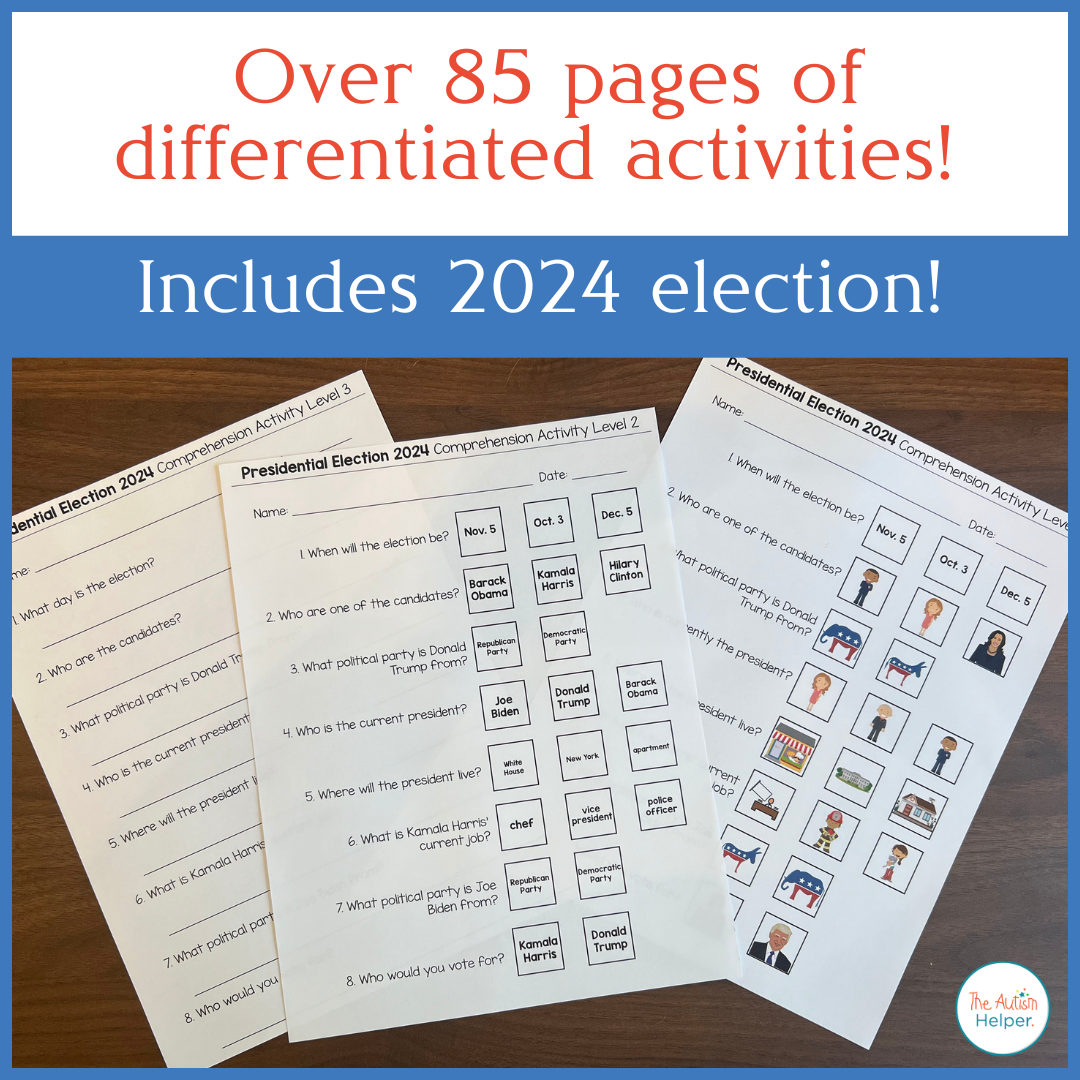 United States Election Unit {Includes 2024 Election} – The Autism Helper