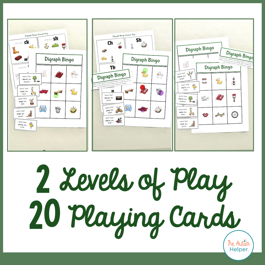 Digraph Bingo – The Autism Helper