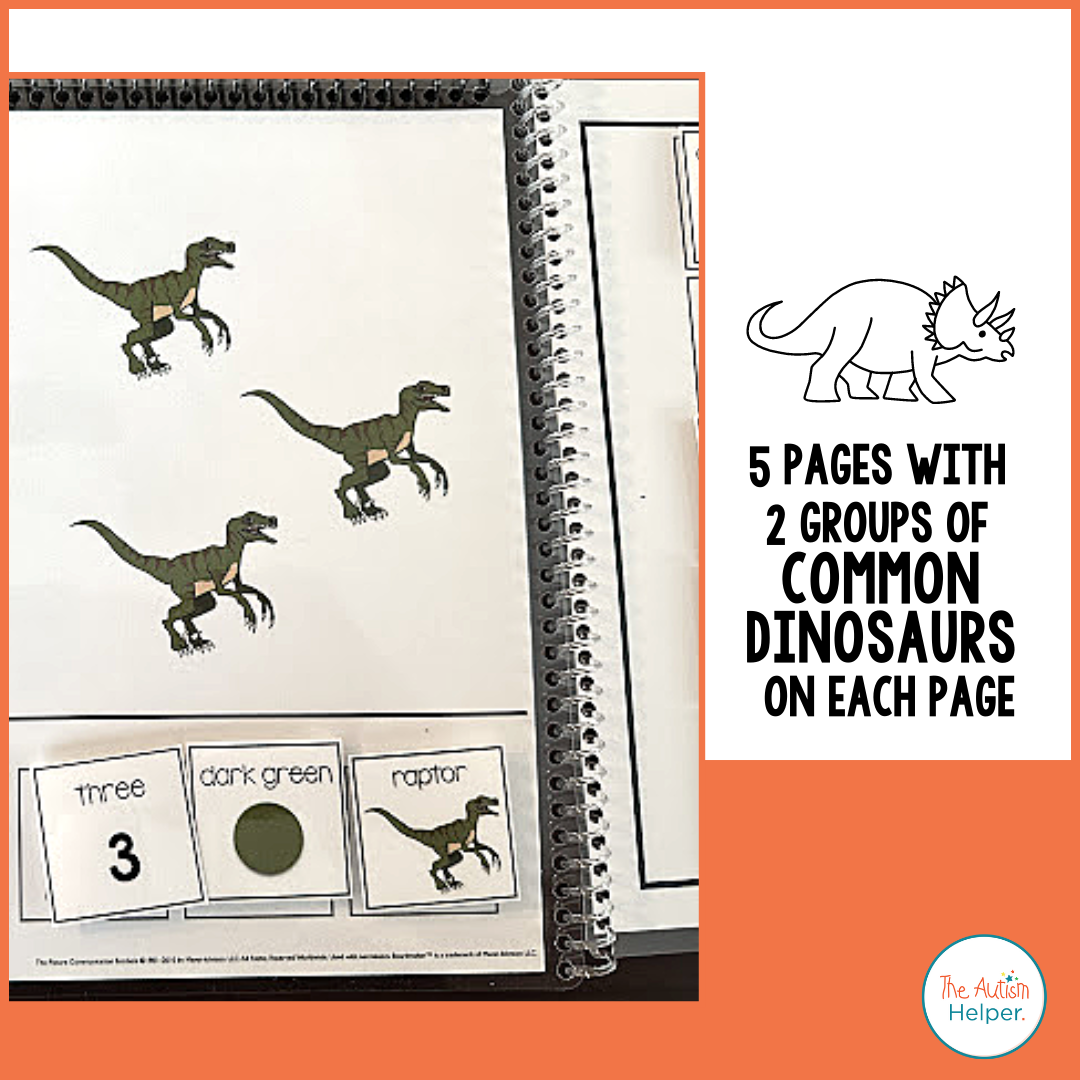 Count, Color, & Name Wh-Question Adapted Book - Dinosaurs – The Autism ...