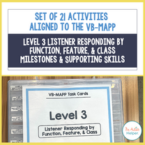 VB-MAPP Task Cards: Function, Feature, and Class Level 3 – The Autism ...